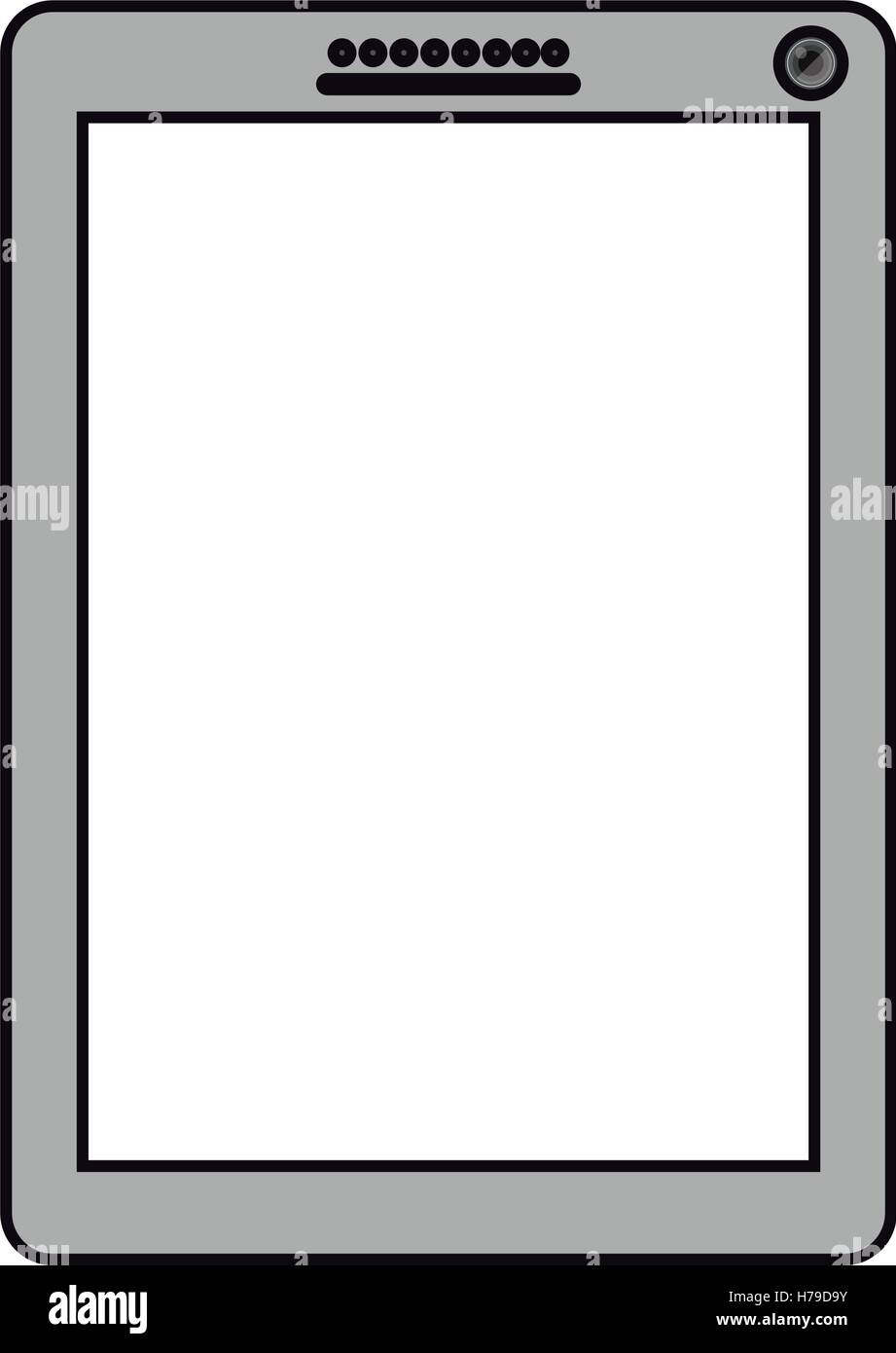 smartphone portable device icon over white background. vector ...