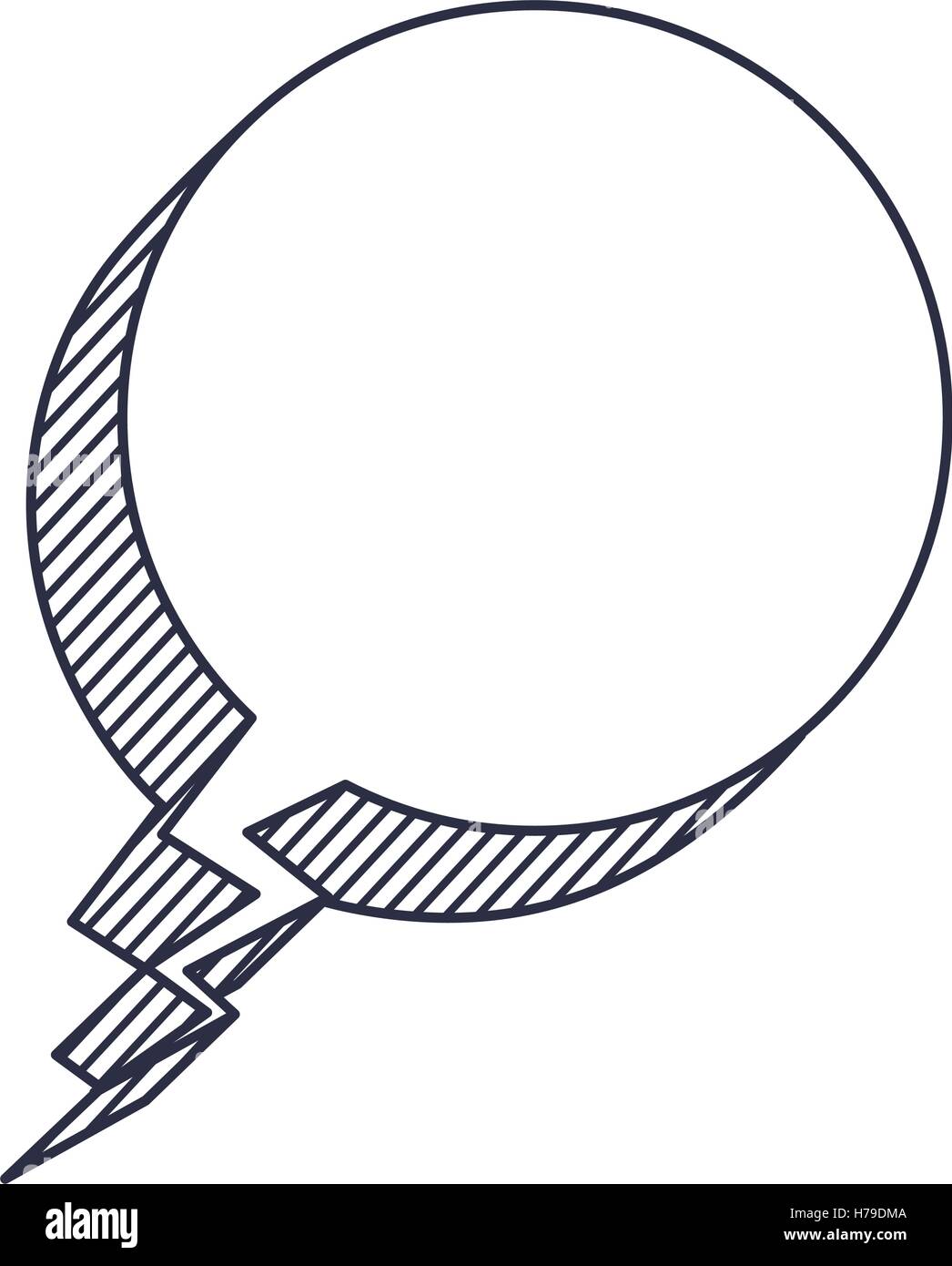 speech bubble icon. comic communication object over white background ...