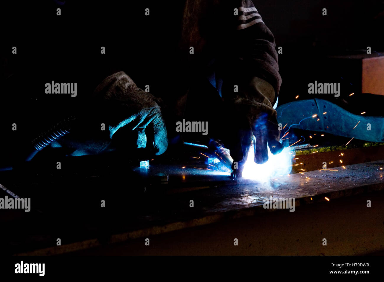metalworker at work in his workshop Stock Photo - Alamy