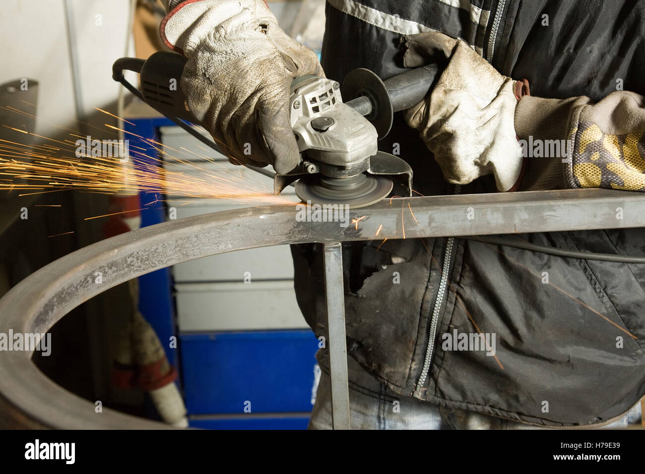 metalworker at work in his workshop Stock Photo - Alamy