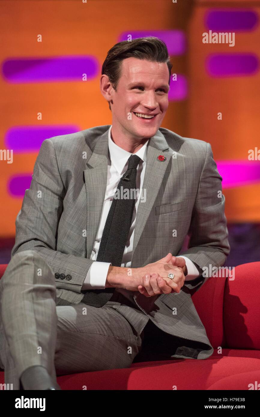 Matt Smith during filming of the Graham Norton Show at The London ...
