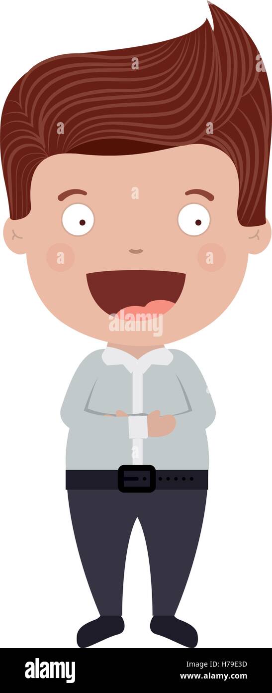 avatar male man cartoon smiling over white background. vector ...