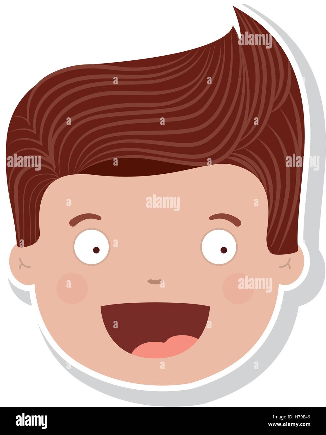 avatar male man cartoon smiling over white background. vector ...