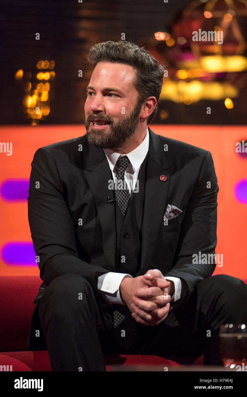 Ben Affleck during filming of the Graham Norton Show at The London ...