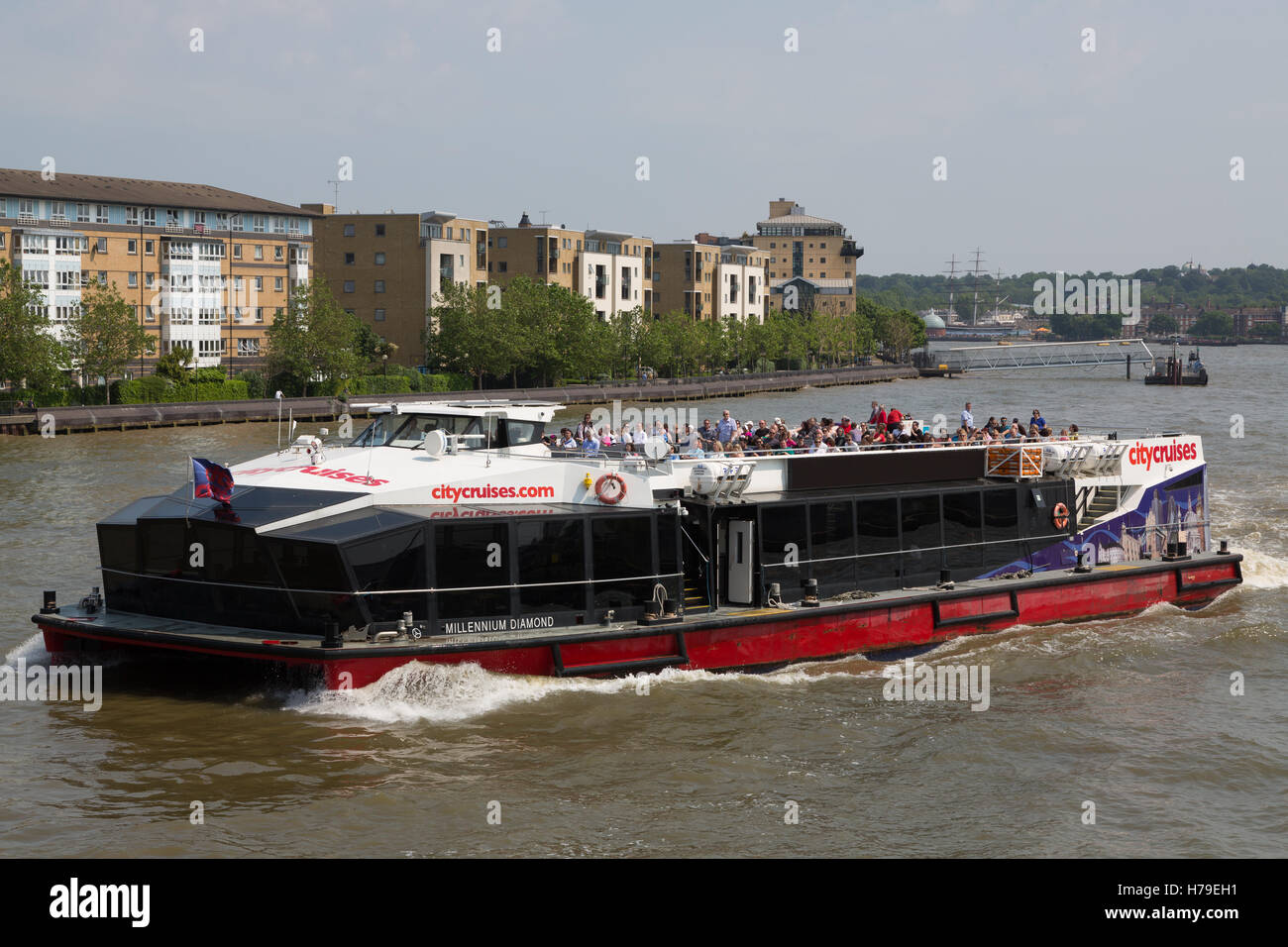 Millennium Diamond passenger boat on the River Thames Stock Photo - Alamy
