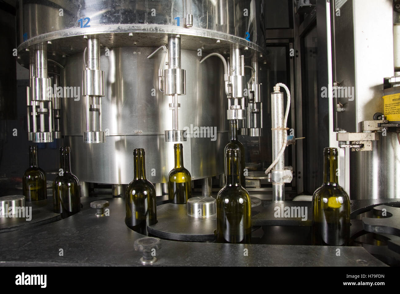 bottling line in a wine company Stock Photo - Alamy