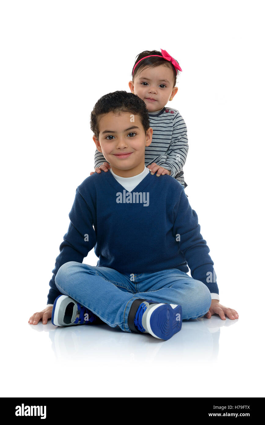 Brother sister young isolated hi-res stock photography and images - Alamy