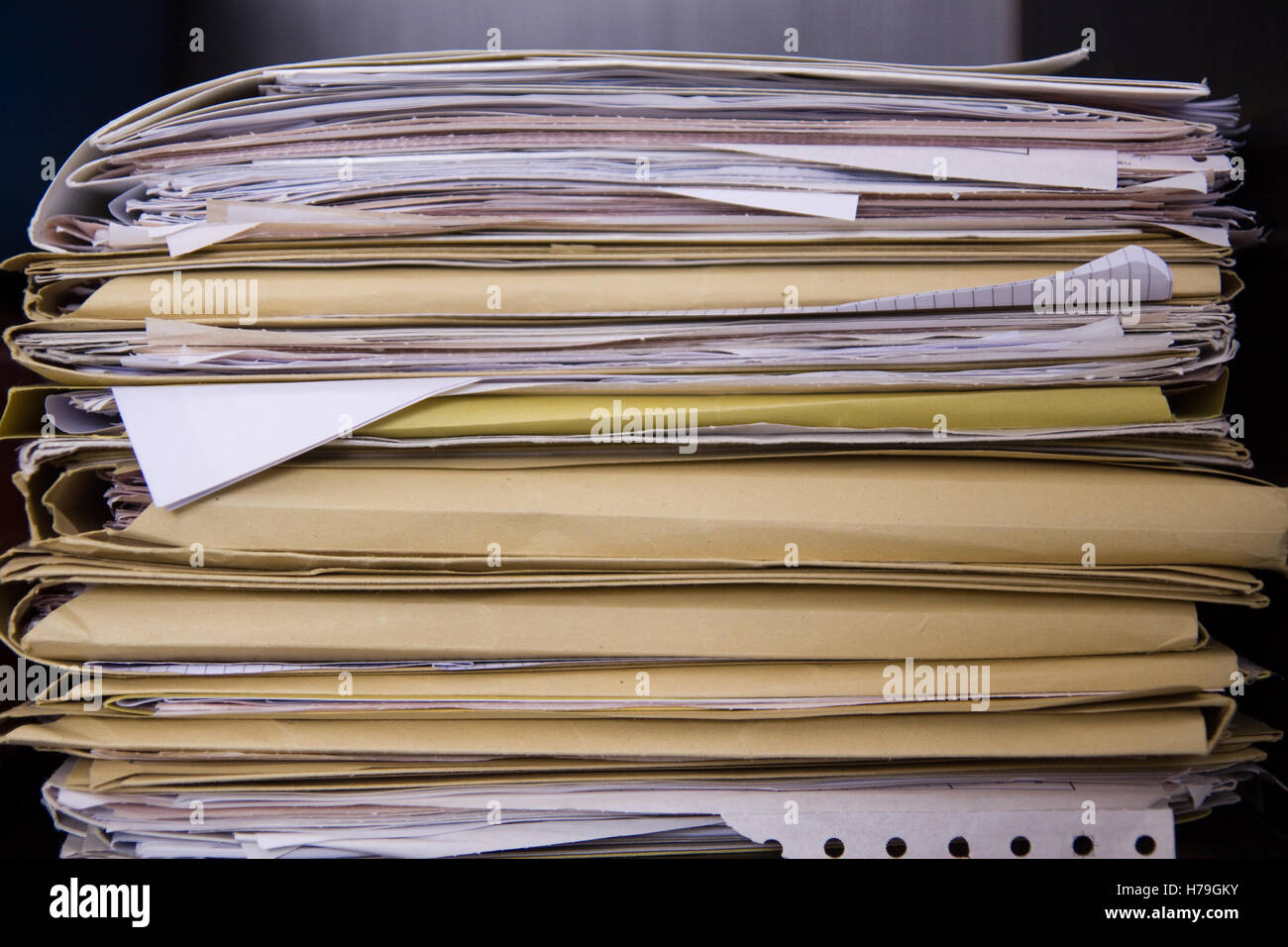 details of office papers of a business office Stock Photo - Alamy