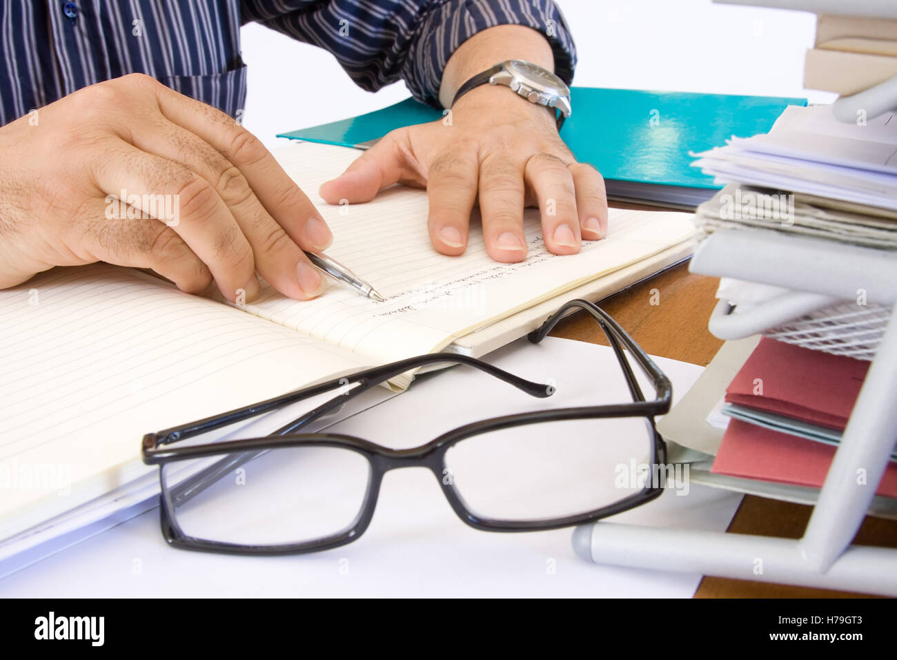 details of office papers of a business office Stock Photo - Alamy