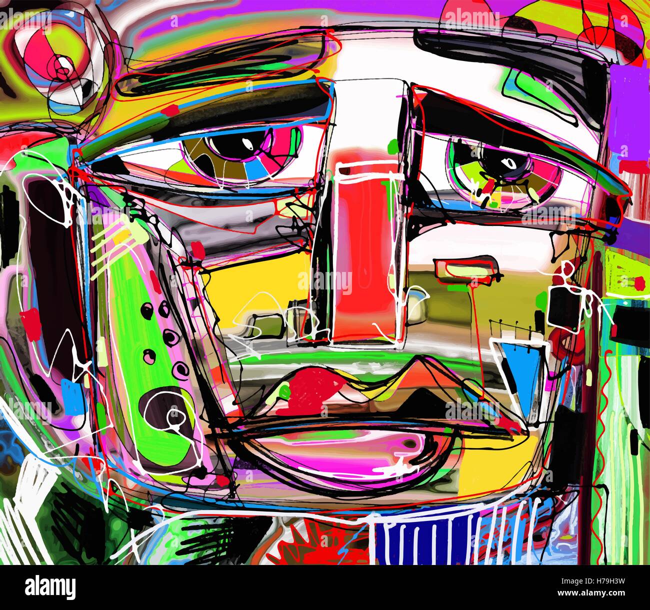 Colorful contemporary modern art Stock Vector Images - Alamy