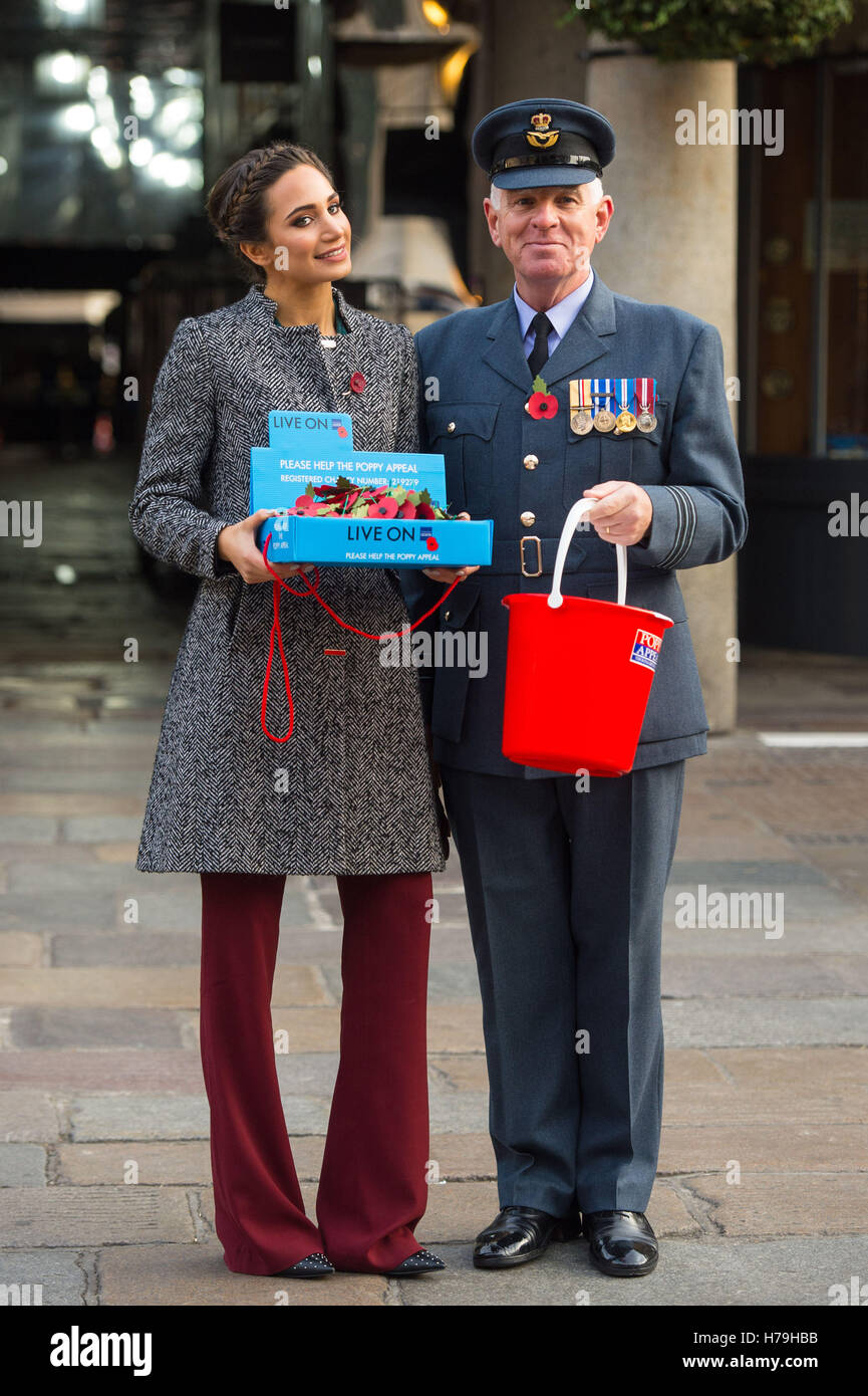 Singer Laura Wright and Wing Commander Mike Beresford at the launch of ...