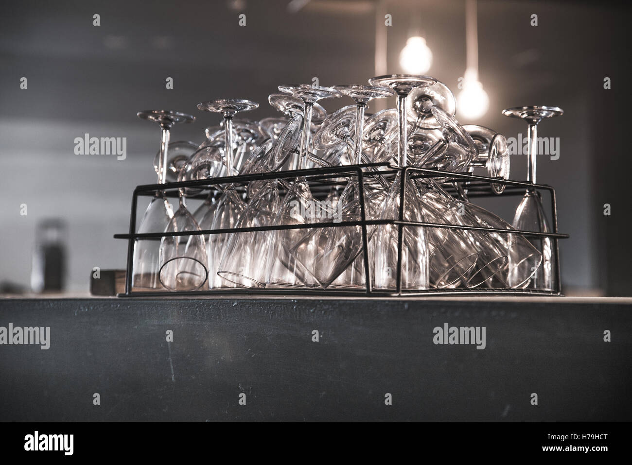 Wine glasses stack Stock Photo - Alamy