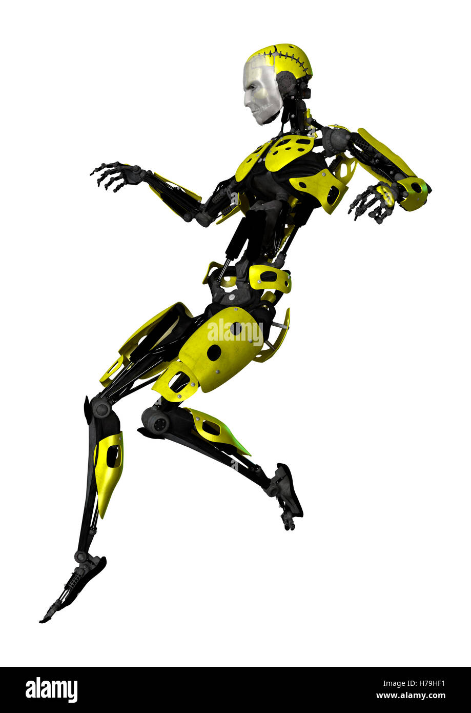3D rendering of a robot isolated on white background Stock Photo - Alamy