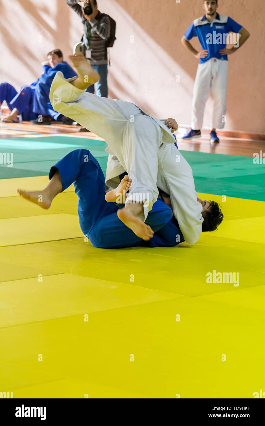 Competitors in Catalan Senior Judo Championships in Barcelona, 29 ...