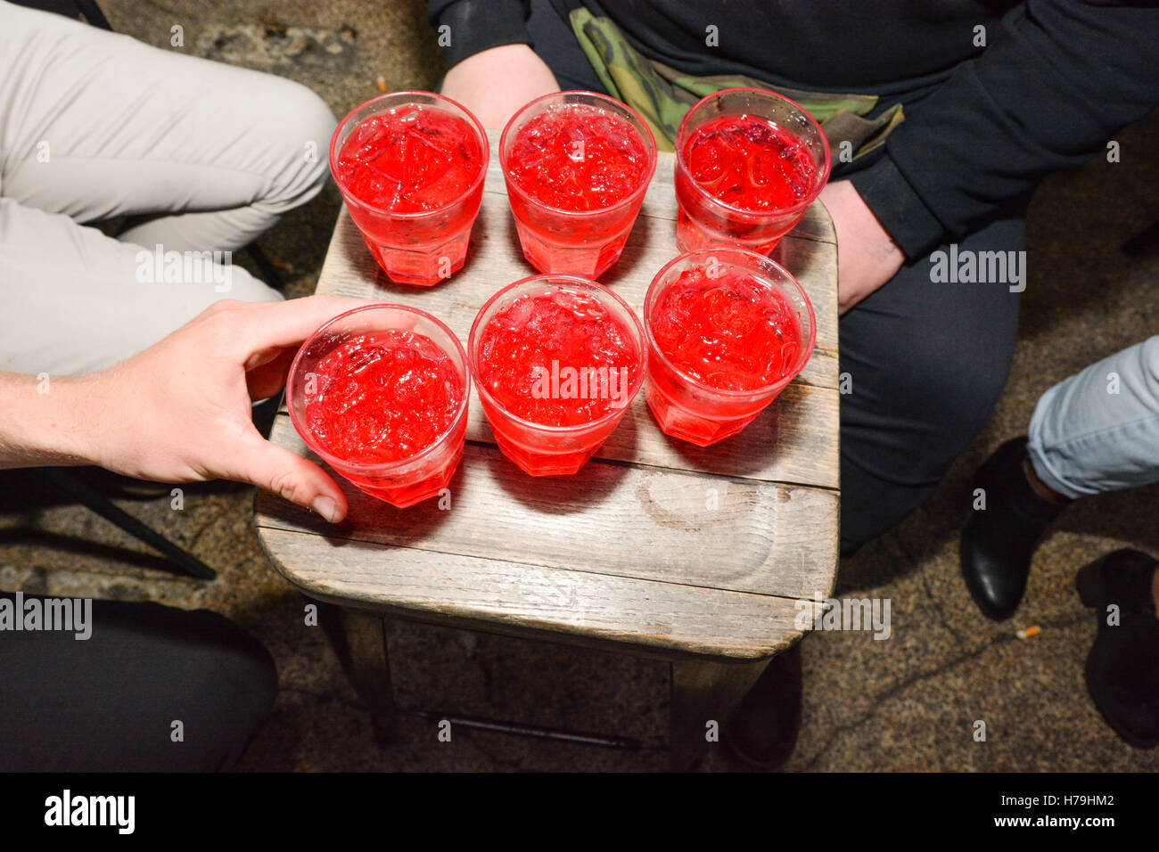 Round of drinks Stock Photo - Alamy
