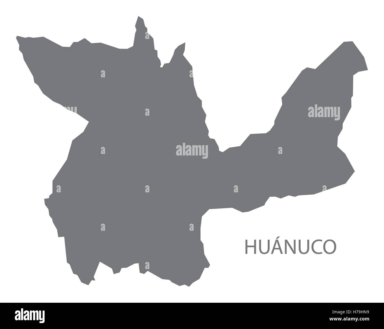 Huanuco Peru Map grey Stock Vector Image & Art - Alamy