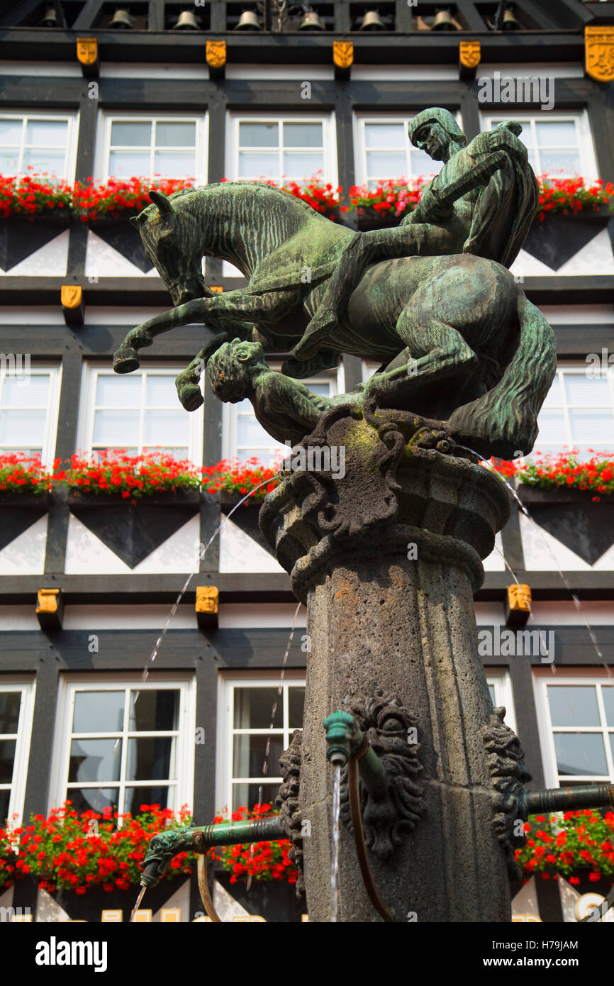 Statue in Market Square, Cochem, Rhineland-Palatinate, Germany Stock ...