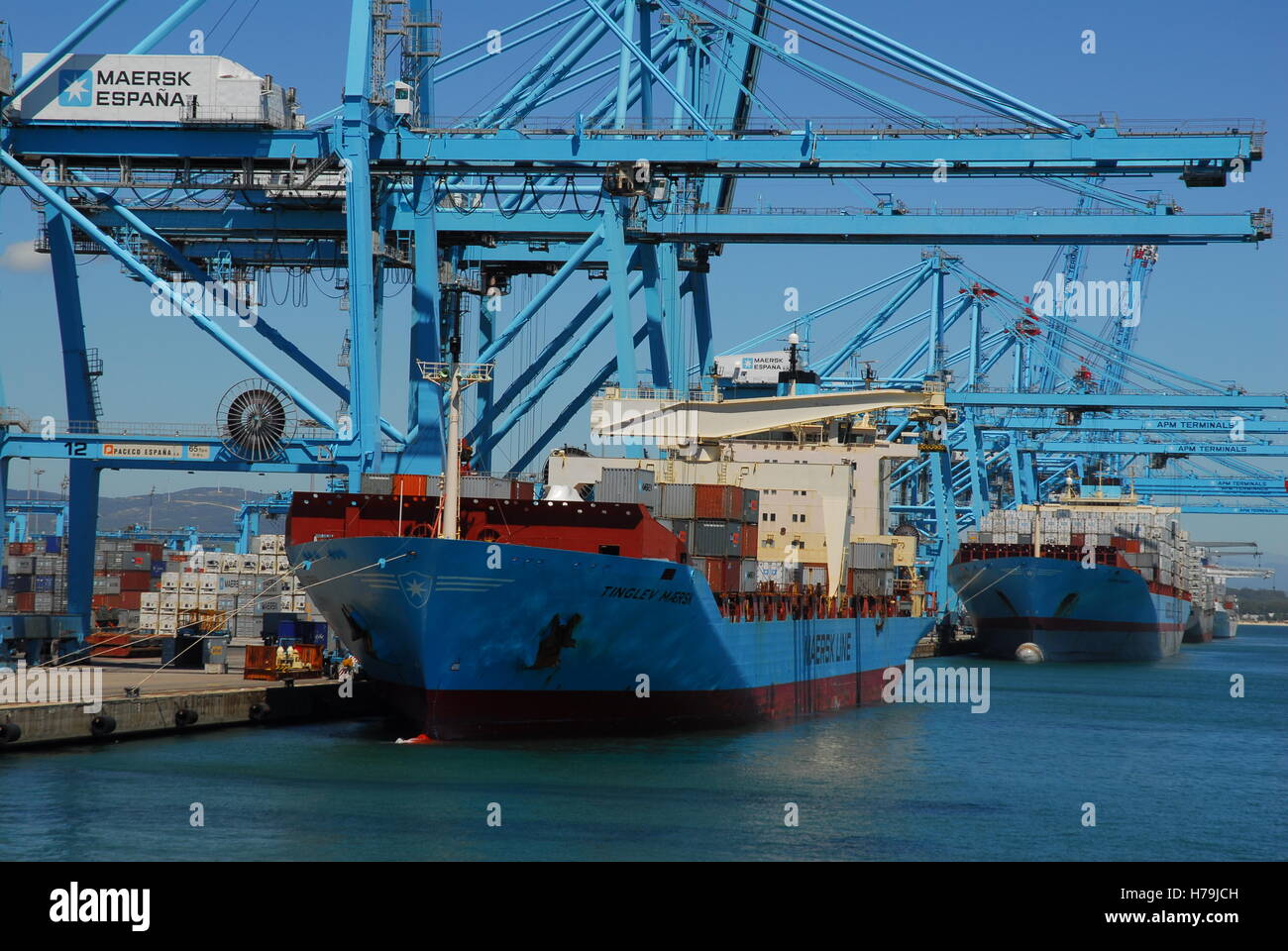Spain, Algeciras, Container Port Stock Photo - Alamy