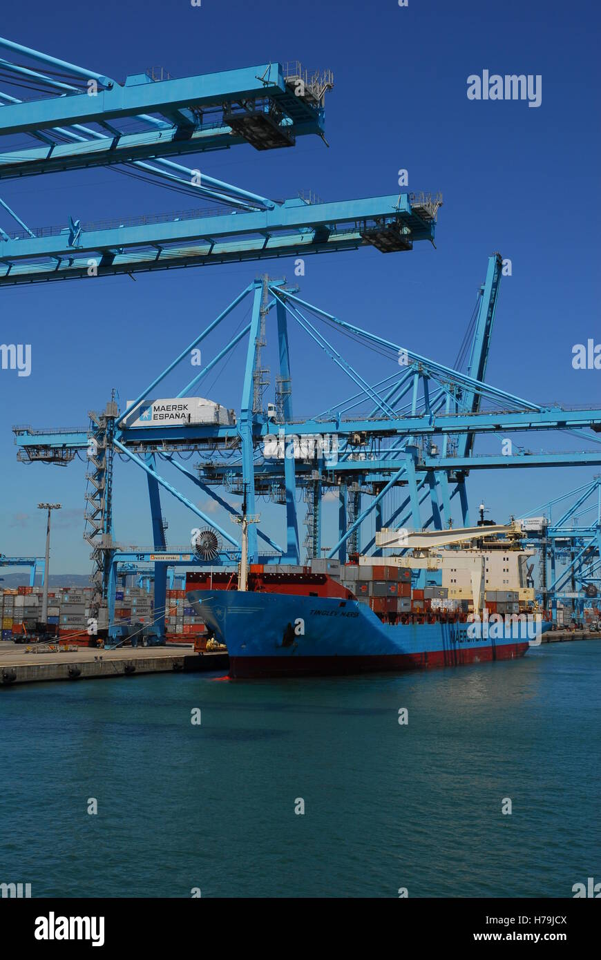Spain, Algeciras, Container Port Stock Photo - Alamy