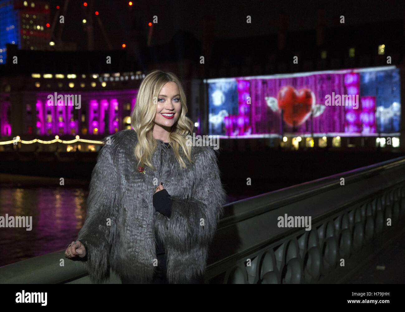 EDITORIAL USE ONLY Television presenter Laura Whitmore unveils a ...