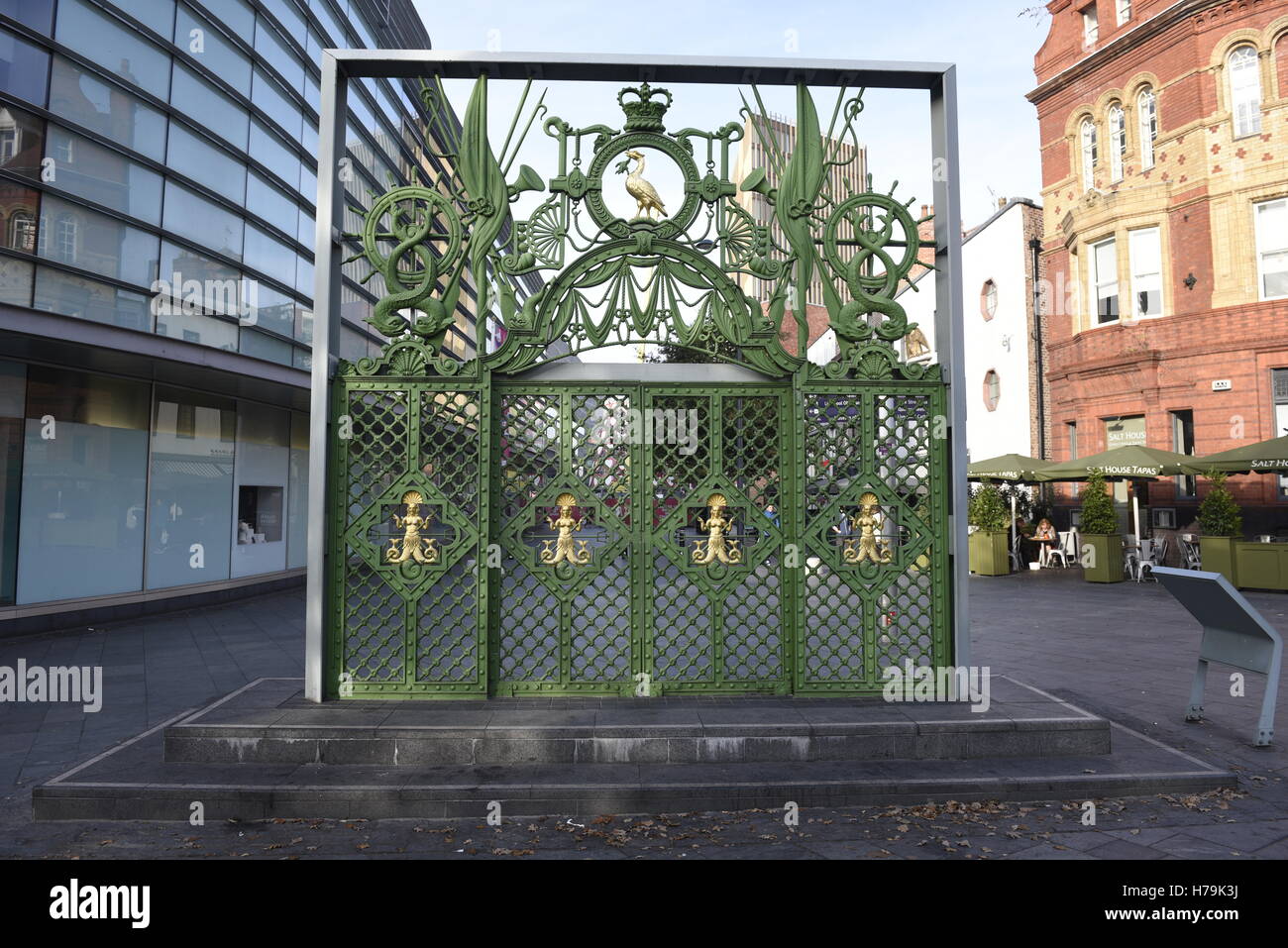 Ornamental gateway was located at the main entrance of the Liverpool ...
