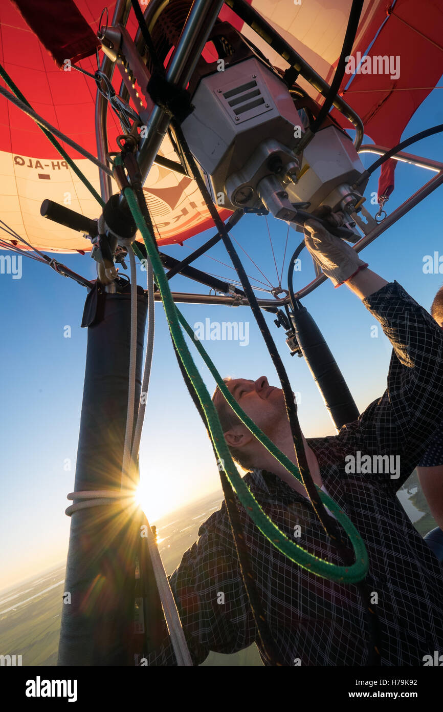 Hot Air Ballooning Floating Stock Photos & Hot Air Ballooning Floating ...