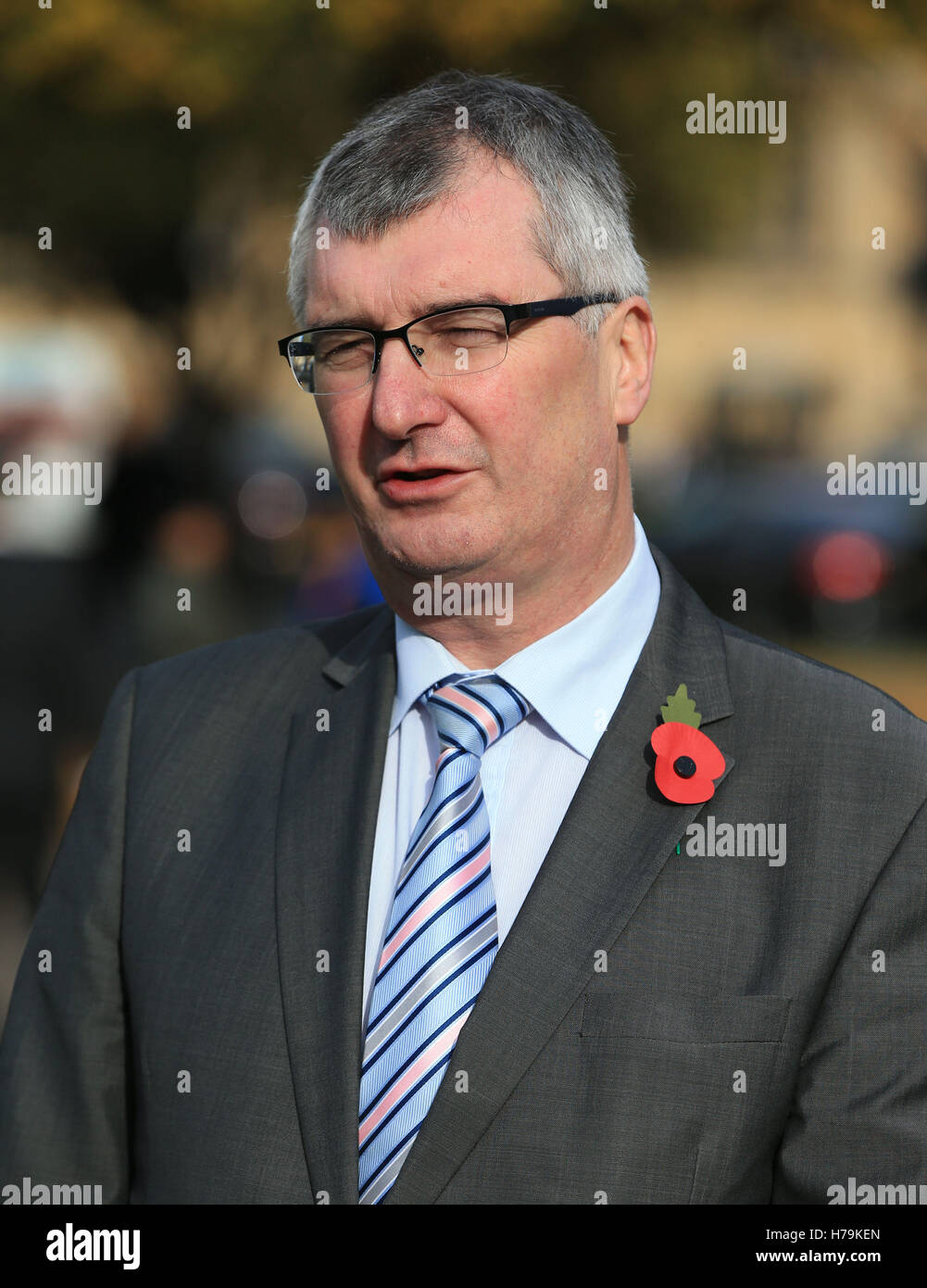 MP for Fermanagh and South Tyrone, Tom Elliott, on College Green ...