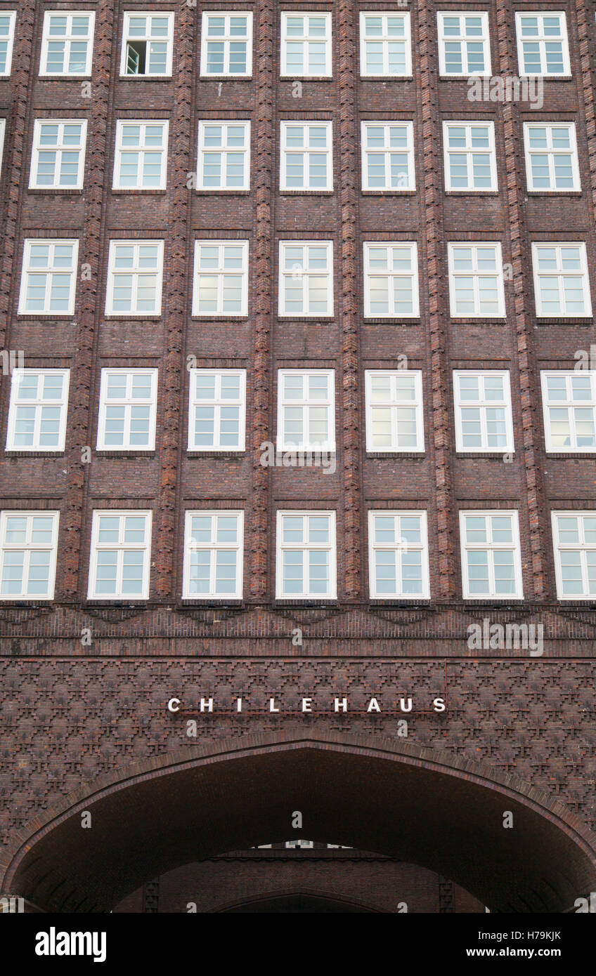 Chilehaus building in Kontorhausviertel area (UNESCO World Heritage ...