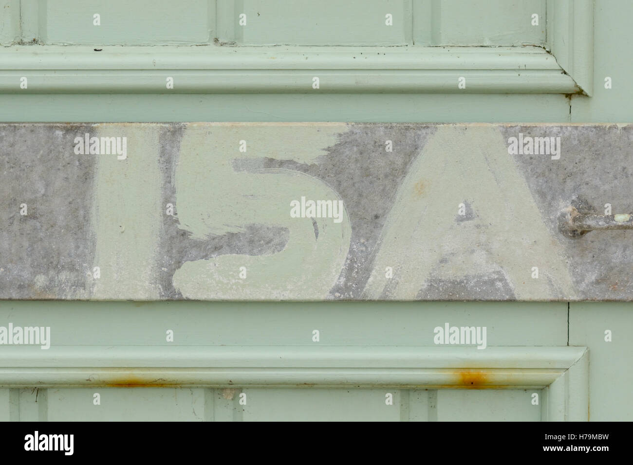 House Number 15A painted sign Stock Photo - Alamy