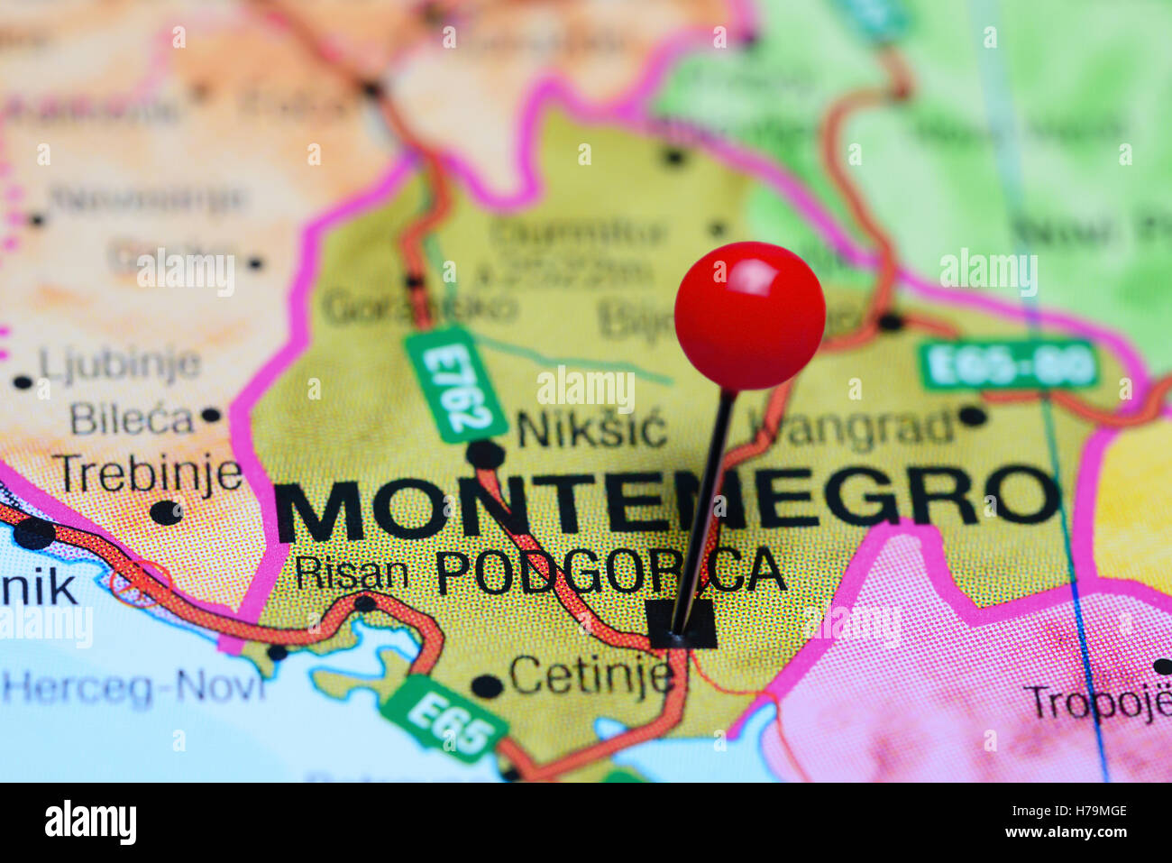 Map of montenegro hi-res stock photography and images - Alamy