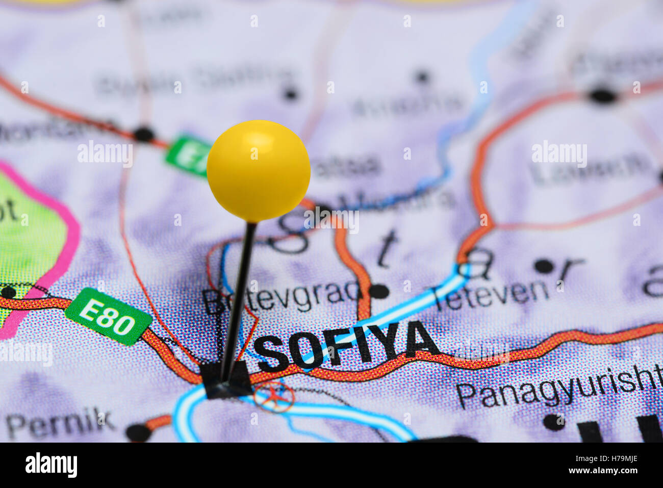 Sofia map hi-res stock photography and images - Alamy