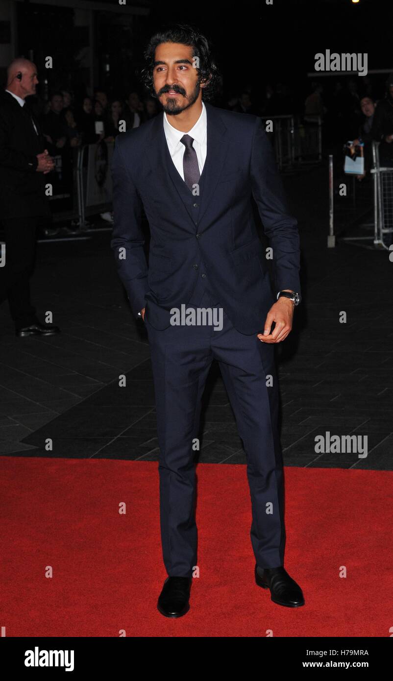 London, UK Dev Patel at BFI London Film Festival American Express Gala ...