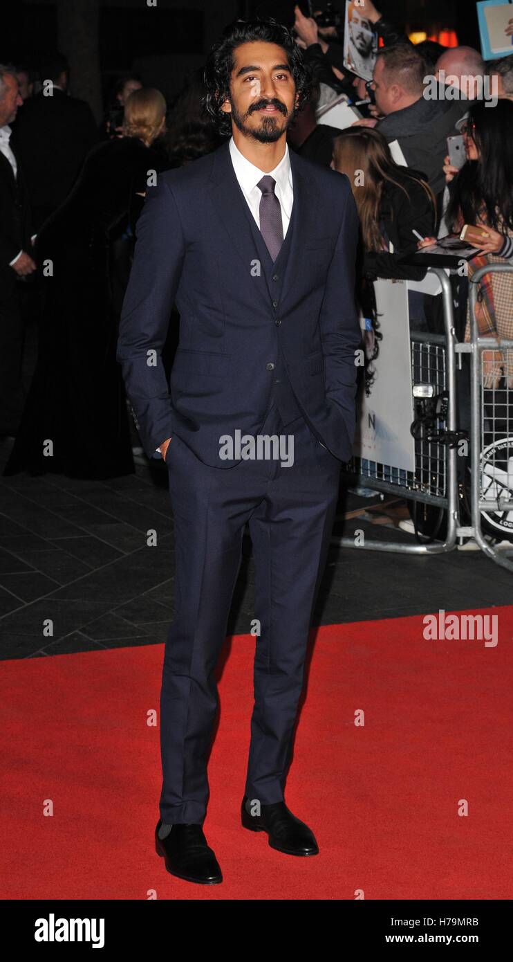 London, UK Dev Patel at BFI London Film Festival American Express Gala ...