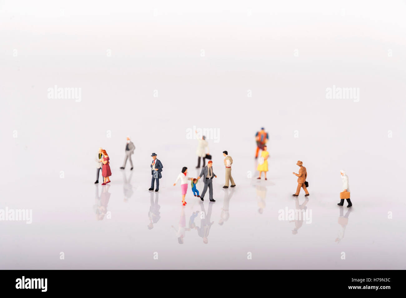 Crowd of people in miniature people Stock Photo - Alamy
