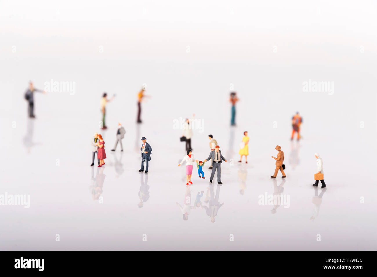 Crowd of people in miniature people Stock Photo - Alamy