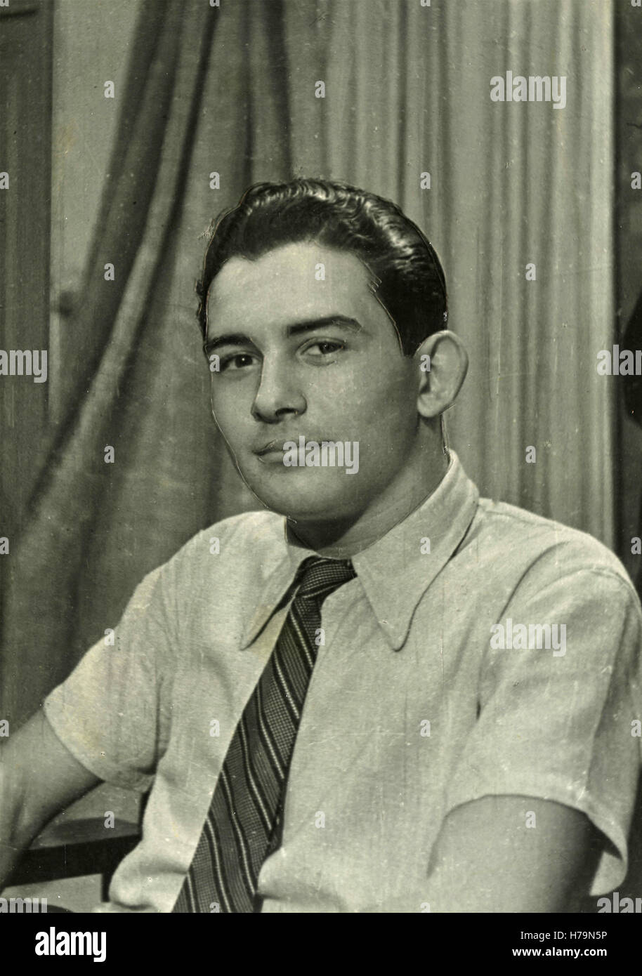 Portrait of a young man, Italy Stock Photo - Alamy