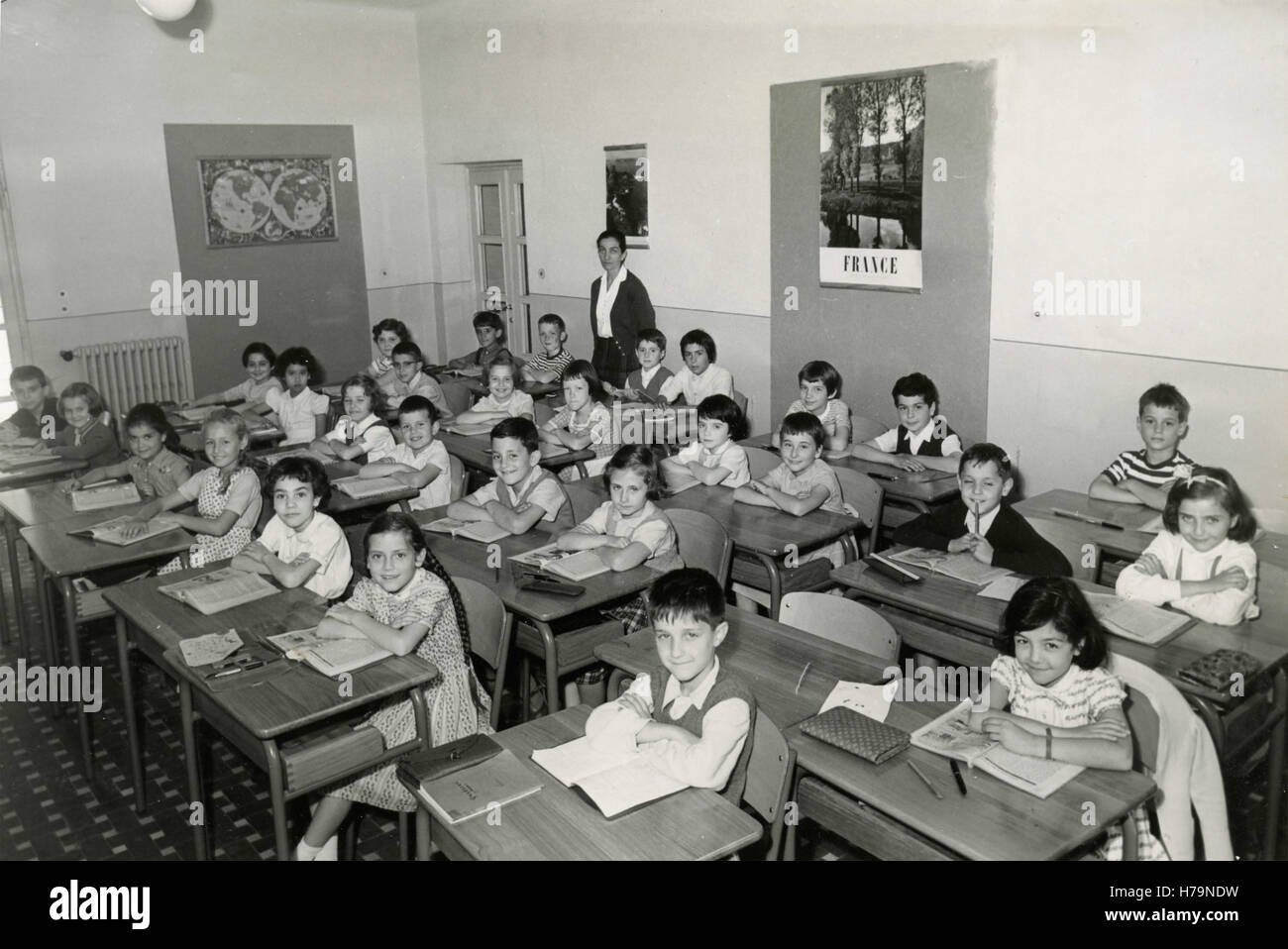 Children of the French school, Rome, Italy Stock Photo - Alamy