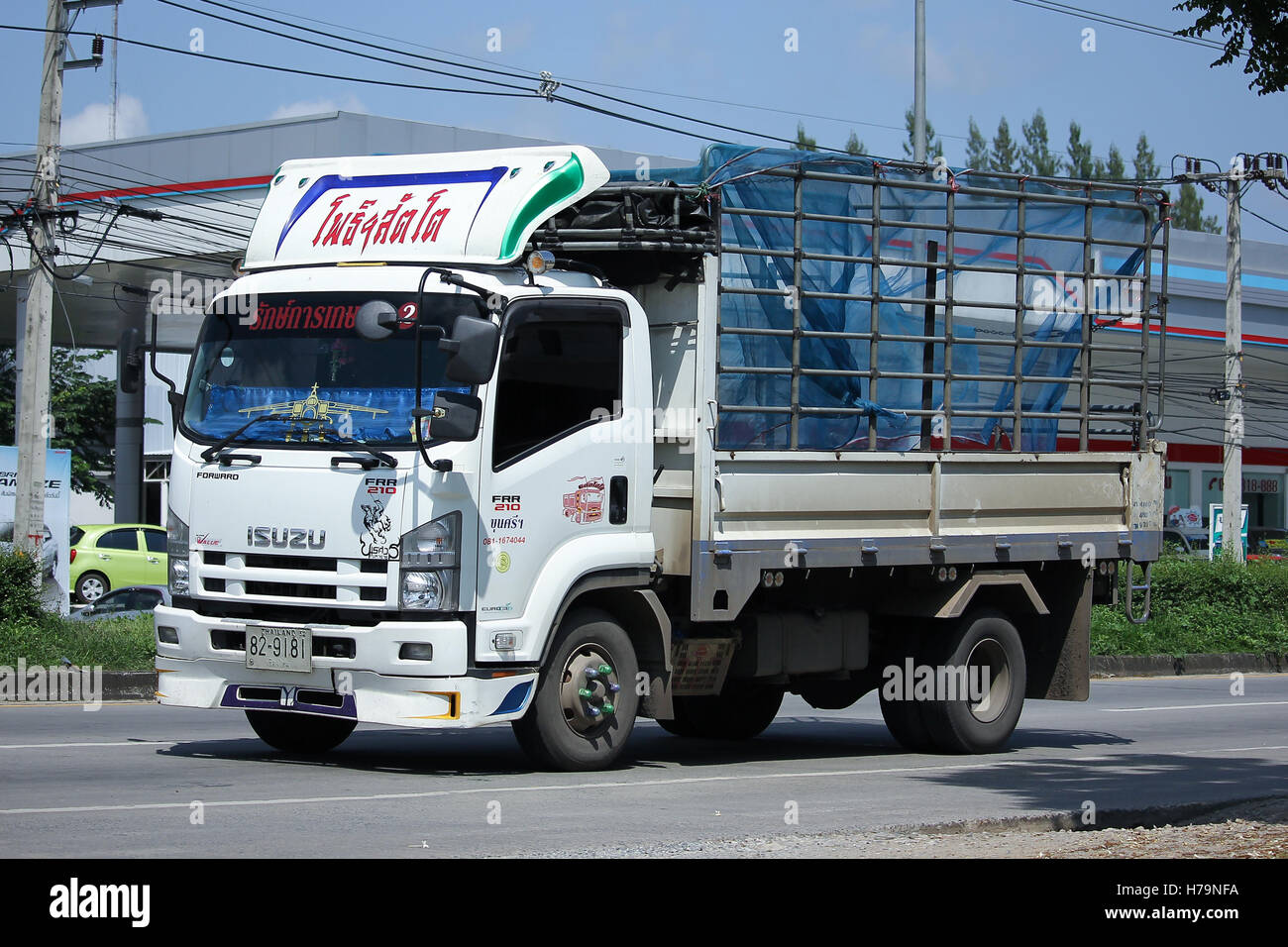 CHIANGMAI, THAILAND - OCTOBER 9 2016: Private Isuzu Cargo Truck. On ... CHIANGMAI, THAILAND - OCTOBER 9 2016: Private Isuzu Cargo Truck. On ...