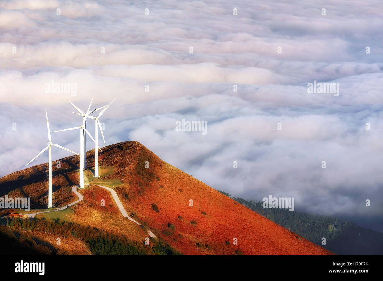 wind turbines on the mountain Stock Photo - Alamy