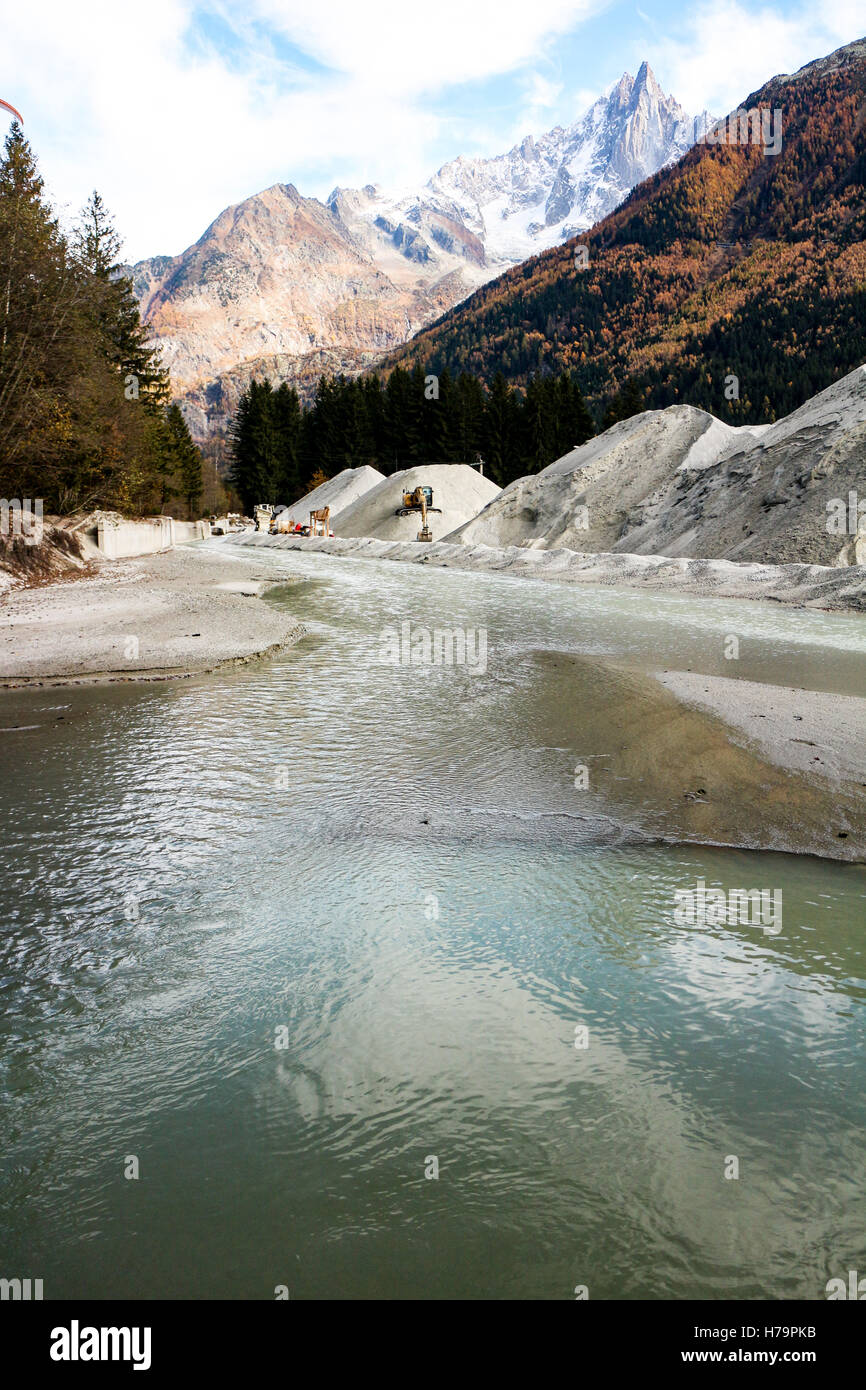 River l'Arve in Chamonix Stock Photo - Alamy