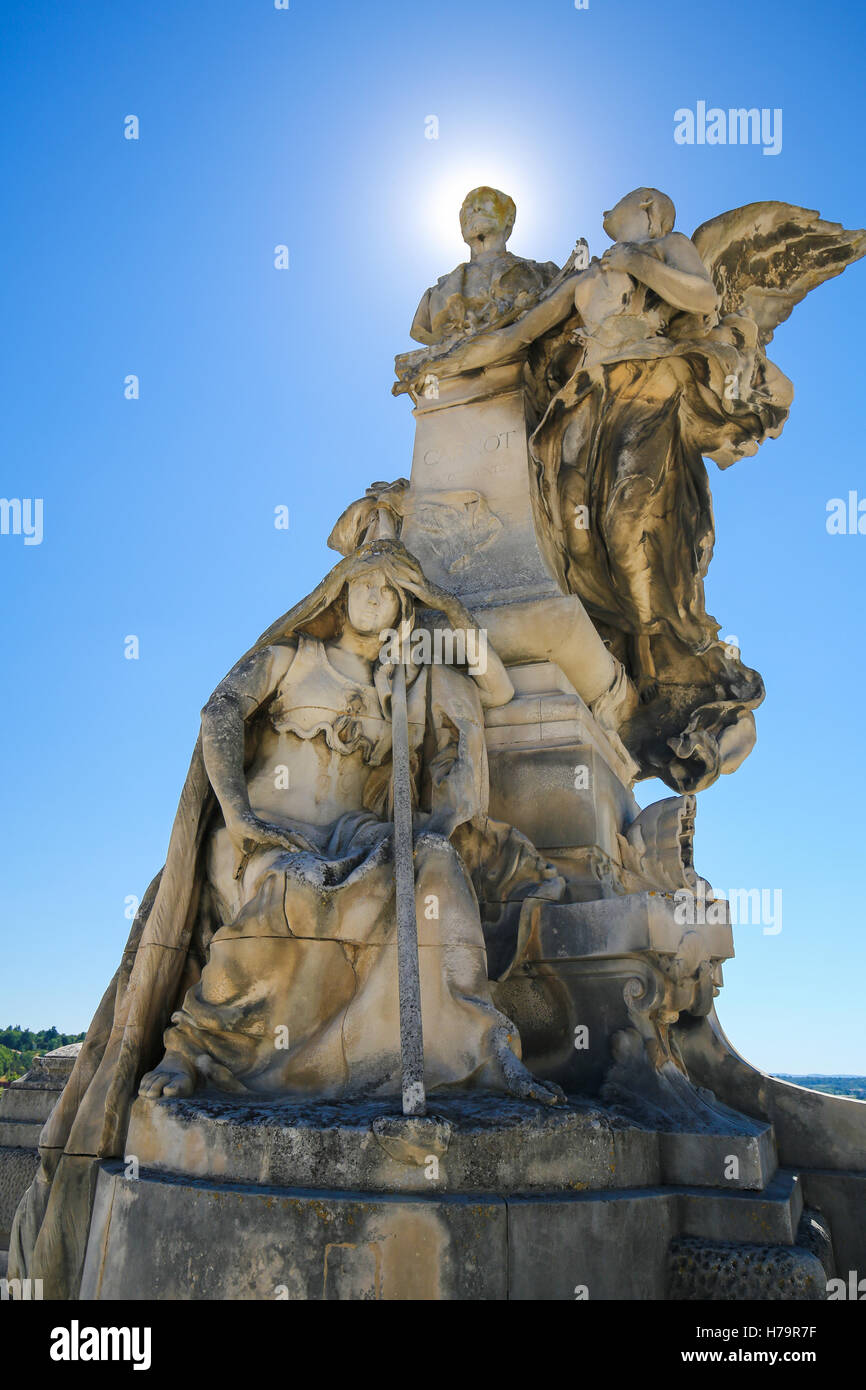 Statue (1897) of the famous French politician and mathematician Lazare ...