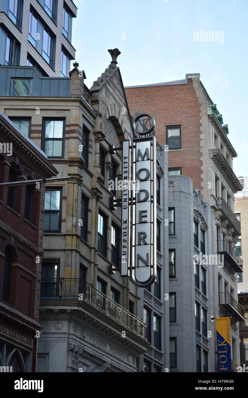 The Modern theater sign in the Downtown Crossing/Theater district of ...