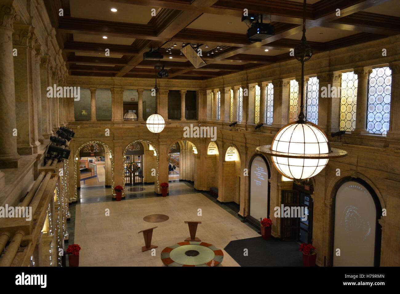 A view inside the library of the Christian Science Center/Monitor and ...