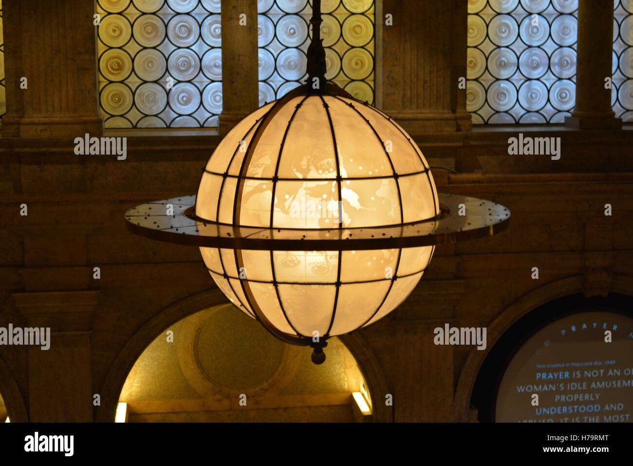 A view inside the library of the Christian Science Center/Monitor and ...