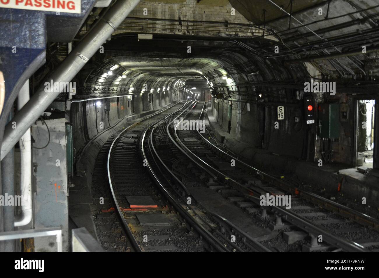 A subway rail and transit tunnel in downtown Boston Stock Photo - Alamy