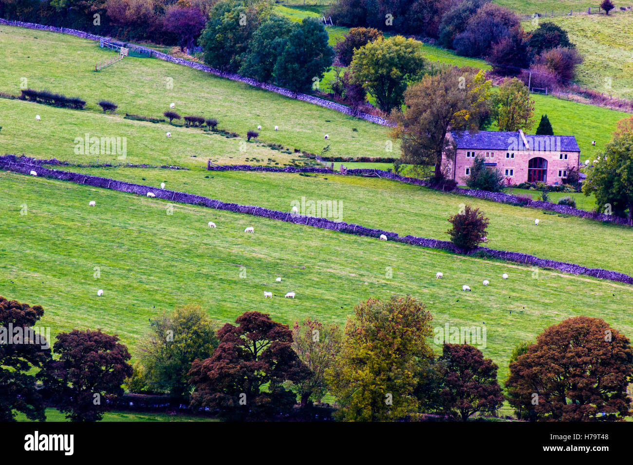 Looking down the Hope and Castleton Valley Stock Photo - Alamy