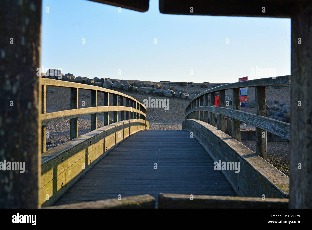 bridge to the beach, abridge over a small estuary or creek to the ...