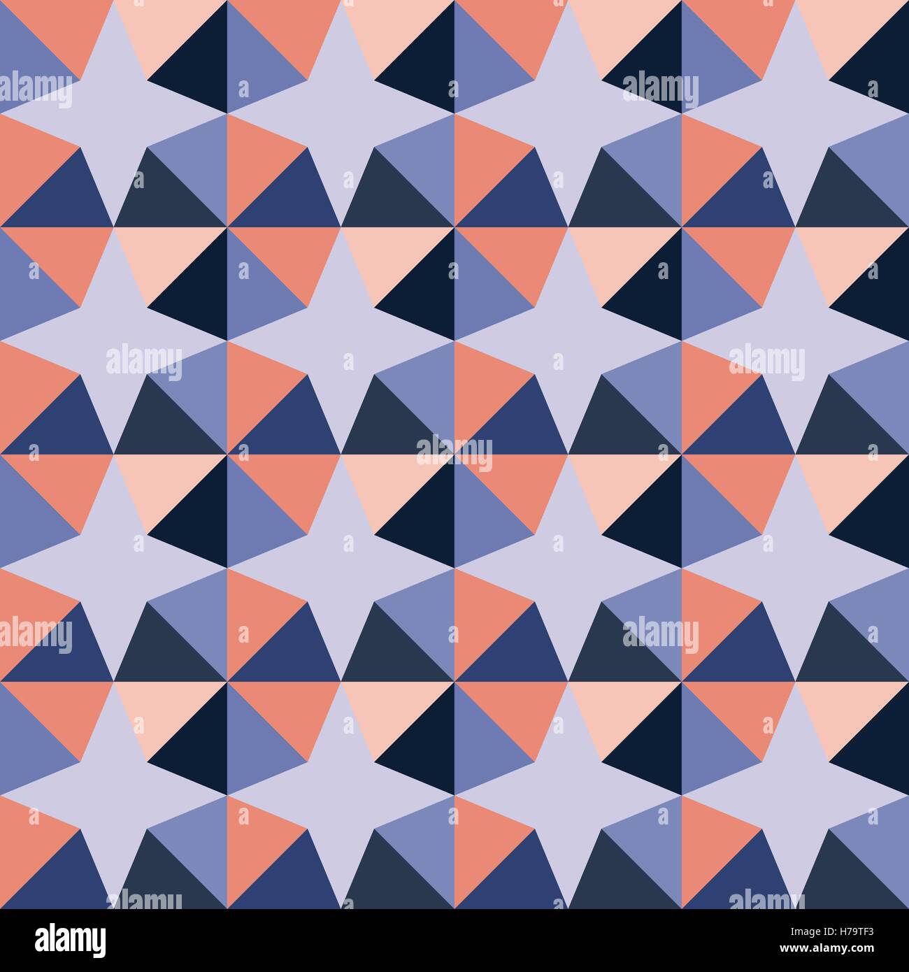 Vector Seamless Geometric Triangle Stars Purple Pink Pattern Stock ...