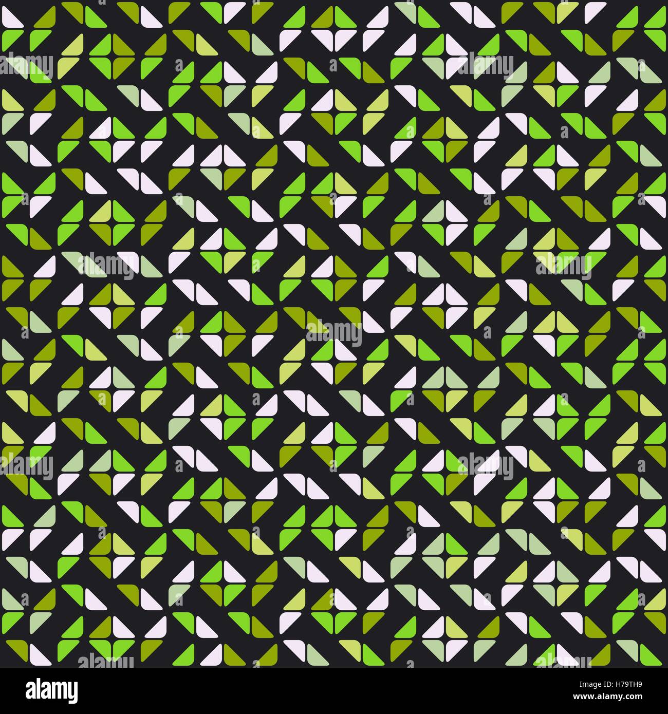 Vector Seamless Black Green Shades Rounded Triangles Grometric Pattern ...
