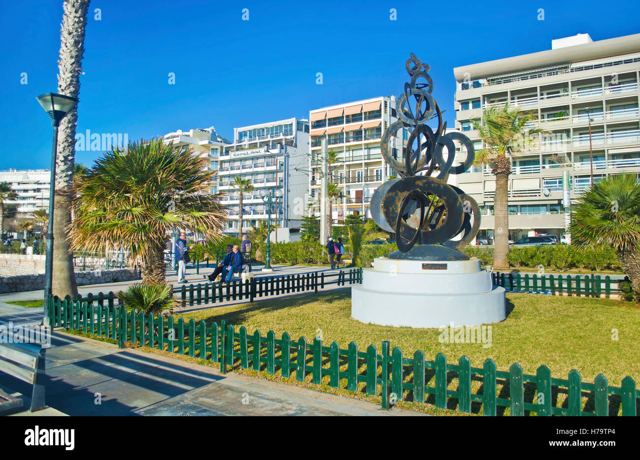 walkway on the seafront at Palaio Faliro Greece - Polikiklo artwork ...